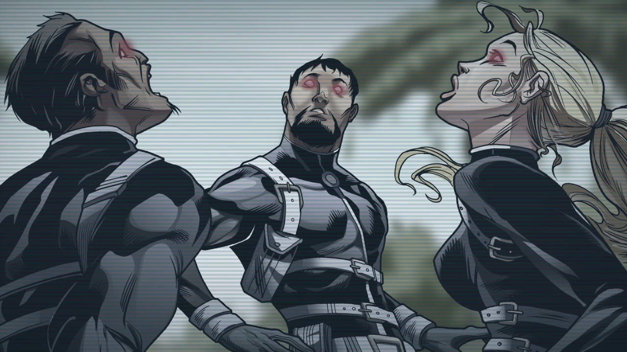 Marvel Heroes Motion Comics pilot. Nick Fury vs. Hydra! Artwork by Sanford Greene.