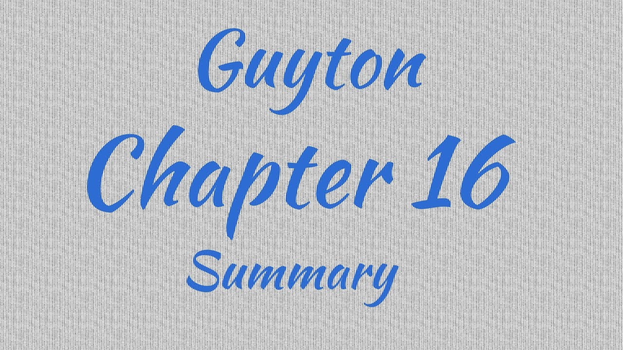 Summary Guyton chapter 16(circulation physiology)