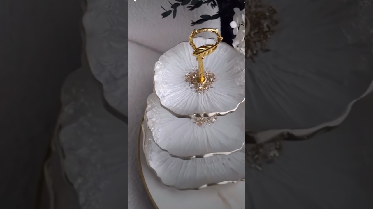 Resin 3 tier tray How to Make a Beautiful 3 Tier Cake Stand - (DIY) Resin Art