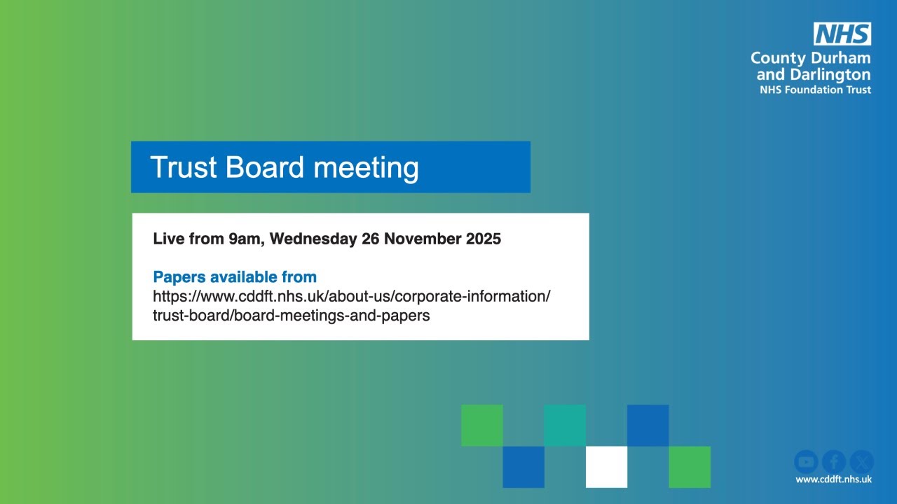 Trust Board meeting - live from 9am, 26 November