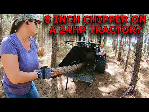 8 inch PTO chipper on 24HP compact tractor? Let's find out! Solis H24 and Woodmaxx WM8M