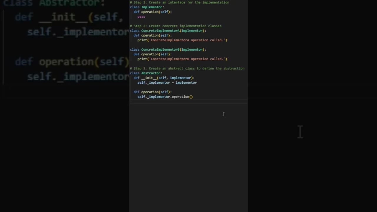 Bridge design pattern - python example