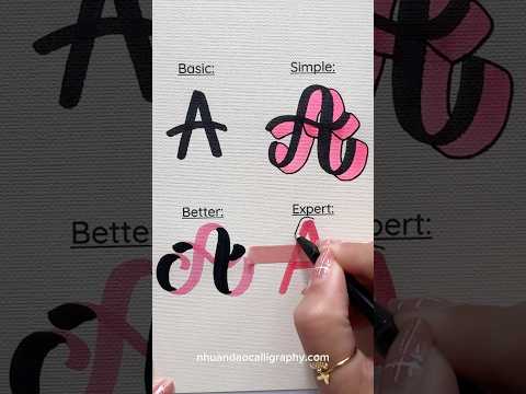4 Stunning Lettering Styles in One Video! ✍️ #Shorts #NhuanDaoCalligraphy #handlettering