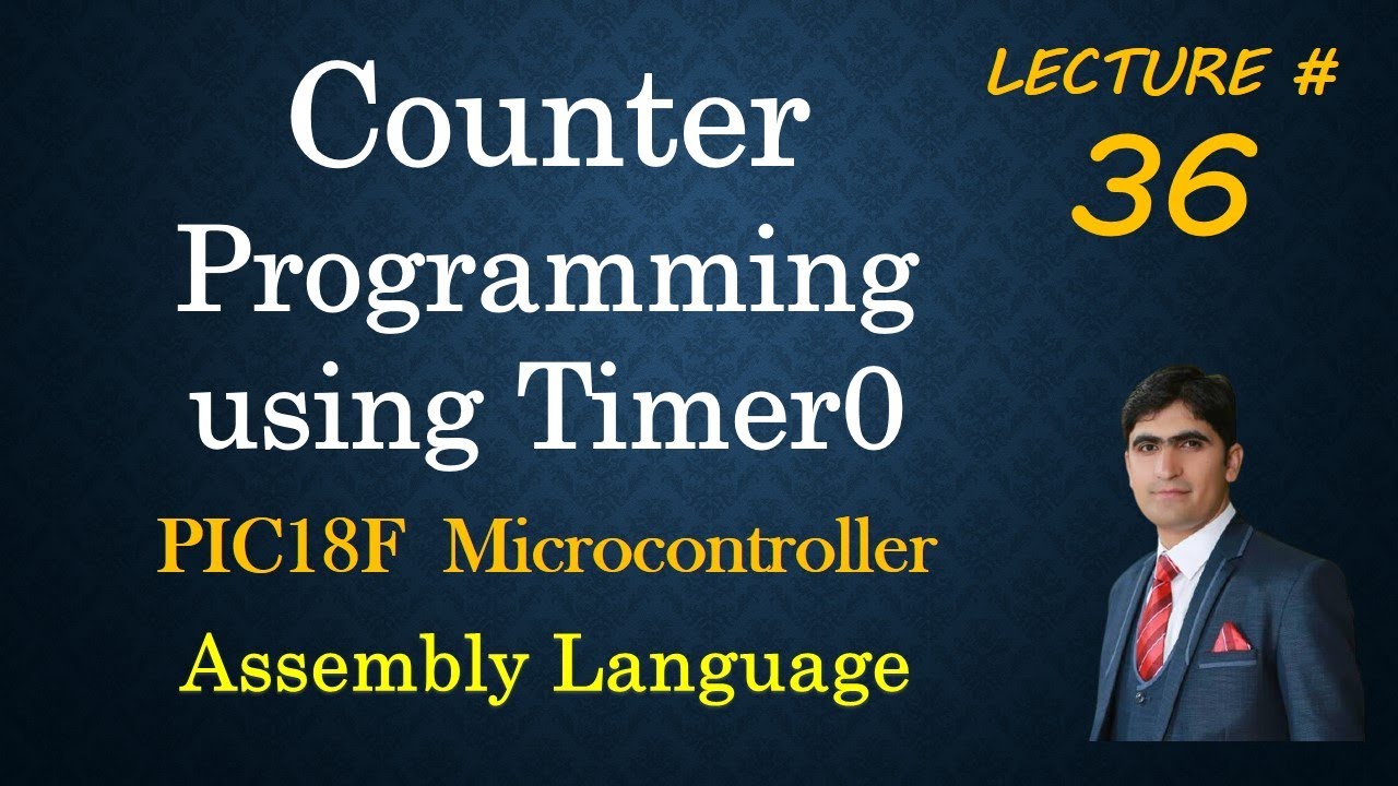 Counter Programming using Timer0 in PIC18F Microcontroller in Assembly Language