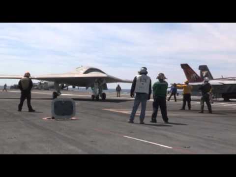 Navy Launches Drone From Aircraft Carrier
