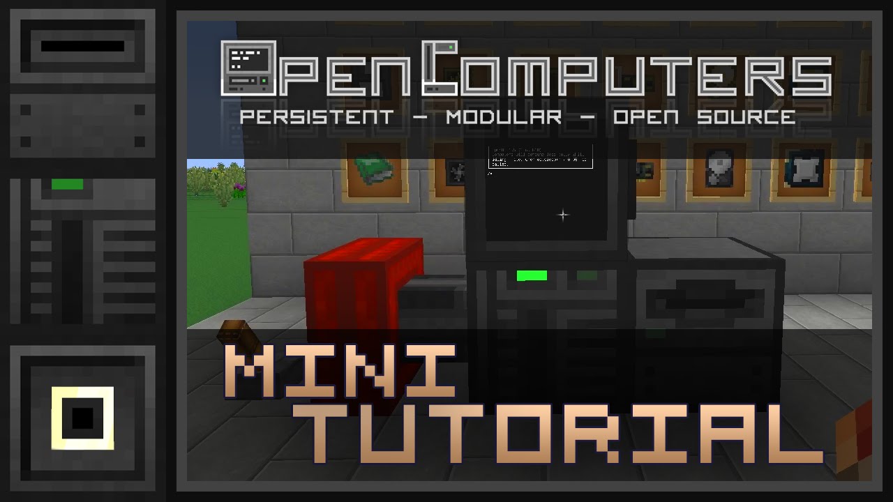 OpenComputers Mini Tutorial [ENGLISH] Setting up a computer [v1.5]