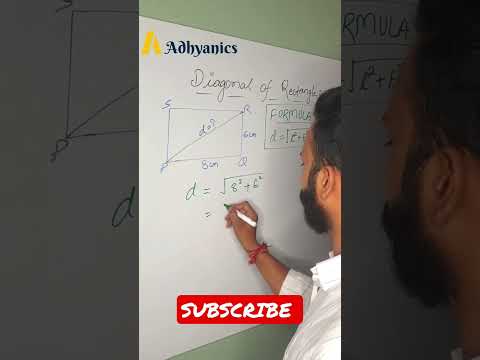 Diagonal of Rectangle || Rectangle ka Diagonal kaise find kare||Rectangle|| Basic||Maths #shorts