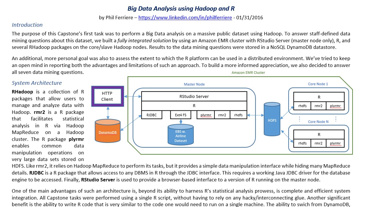 Cloud Computing Capstone Overview - Part 1