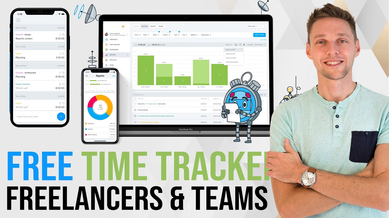 BEST Time Tracker Tool | Clients and Projects Timesheet app