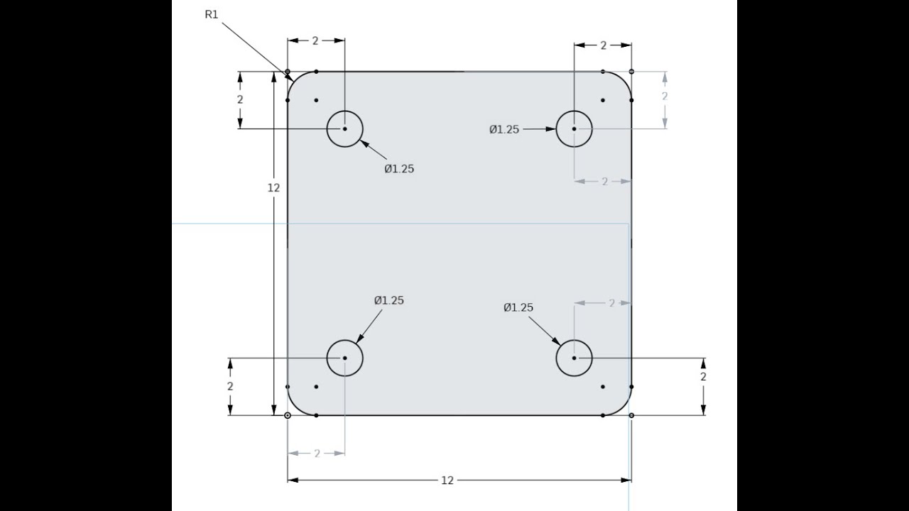 OnShape Lessons: Simple Sketches with Dimensions: Baseplate
