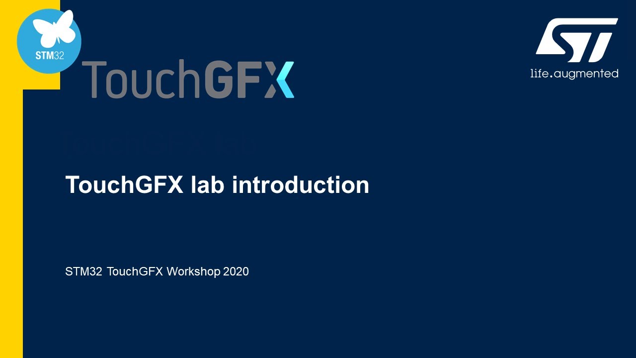 STM32 Graphics Workshop - 5 TouchGFX lab introduction