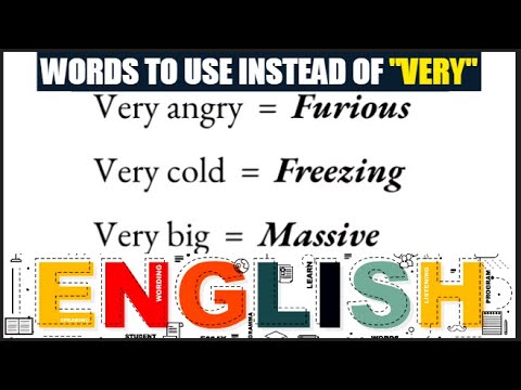 How to replace the word ‘VERY’ using other Words II English language ...