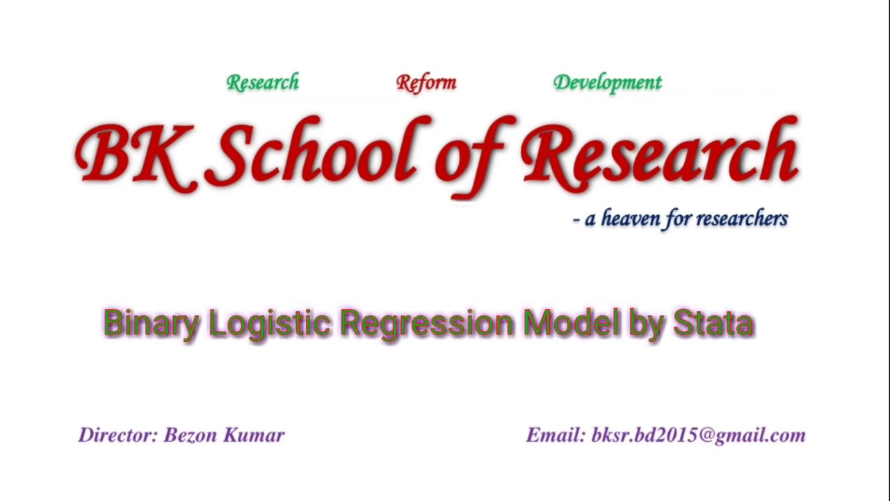 Binary Logistic Regression Using Stata | BK School of Research