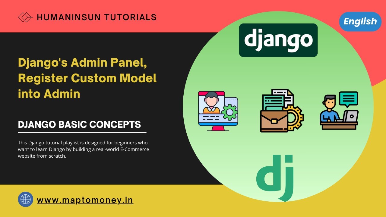 Django's Admin Panel, Register Custom Model into Admin  | Django-Basic | Beginner | English Tutorial