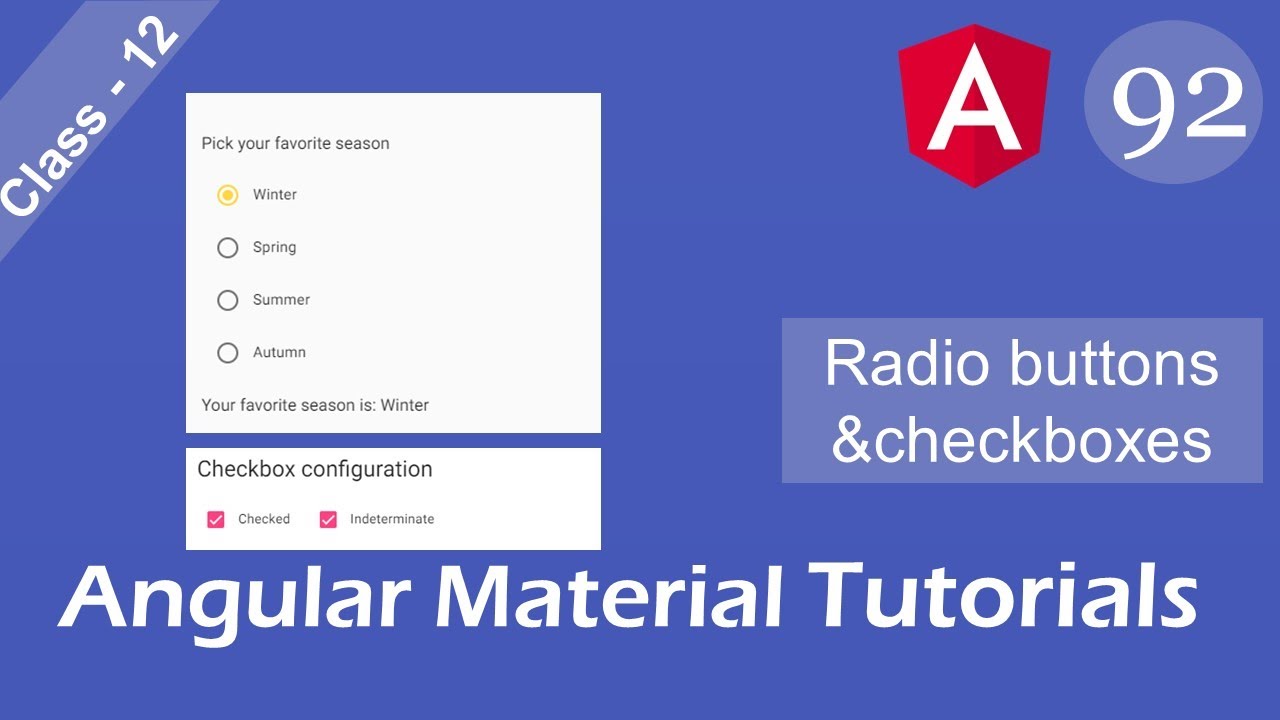 Angular material radiobutton|Angular material checkboxes|Angular tutorials#angular #angularmaterial