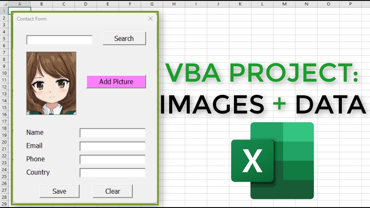 Excel VBA Project: Create a Contact Manager with Automatic Image Loading