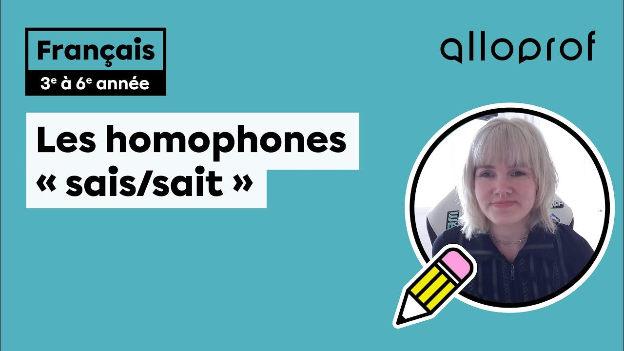 Les homophones « ces/ses/c’est/s’est/sais/sait » | Primaire | Alloprof Les homophones « ces/ses/c’est/s’est/sais/sait » | Primaire | Alloprof