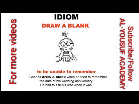 Idiom Draw a blank (Yousuf Rathore)