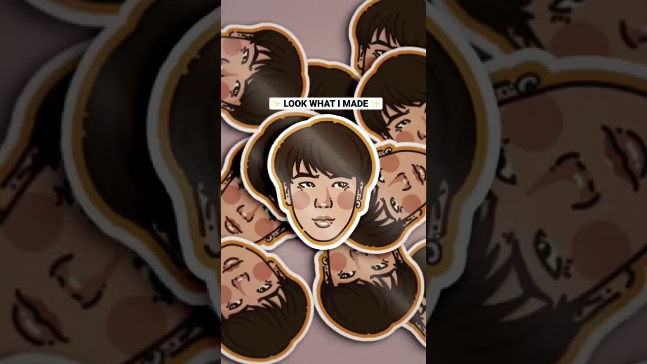 I made BTS stickers! #shorts