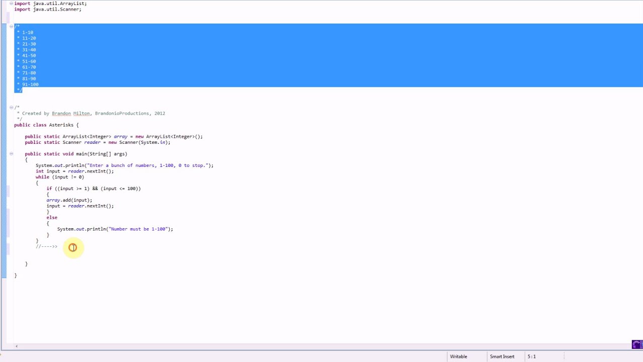 Java Sample Program: Using ArrayLists
