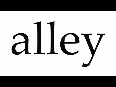 How to Pronounce alley