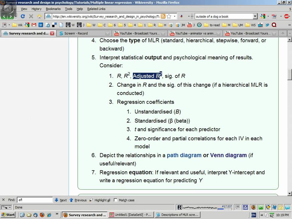 Tutorial 4 - Multiple linear regression - Part 2 - General steps (continued)