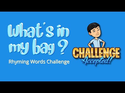 Rhyming Words Challenge | What's in my bag?