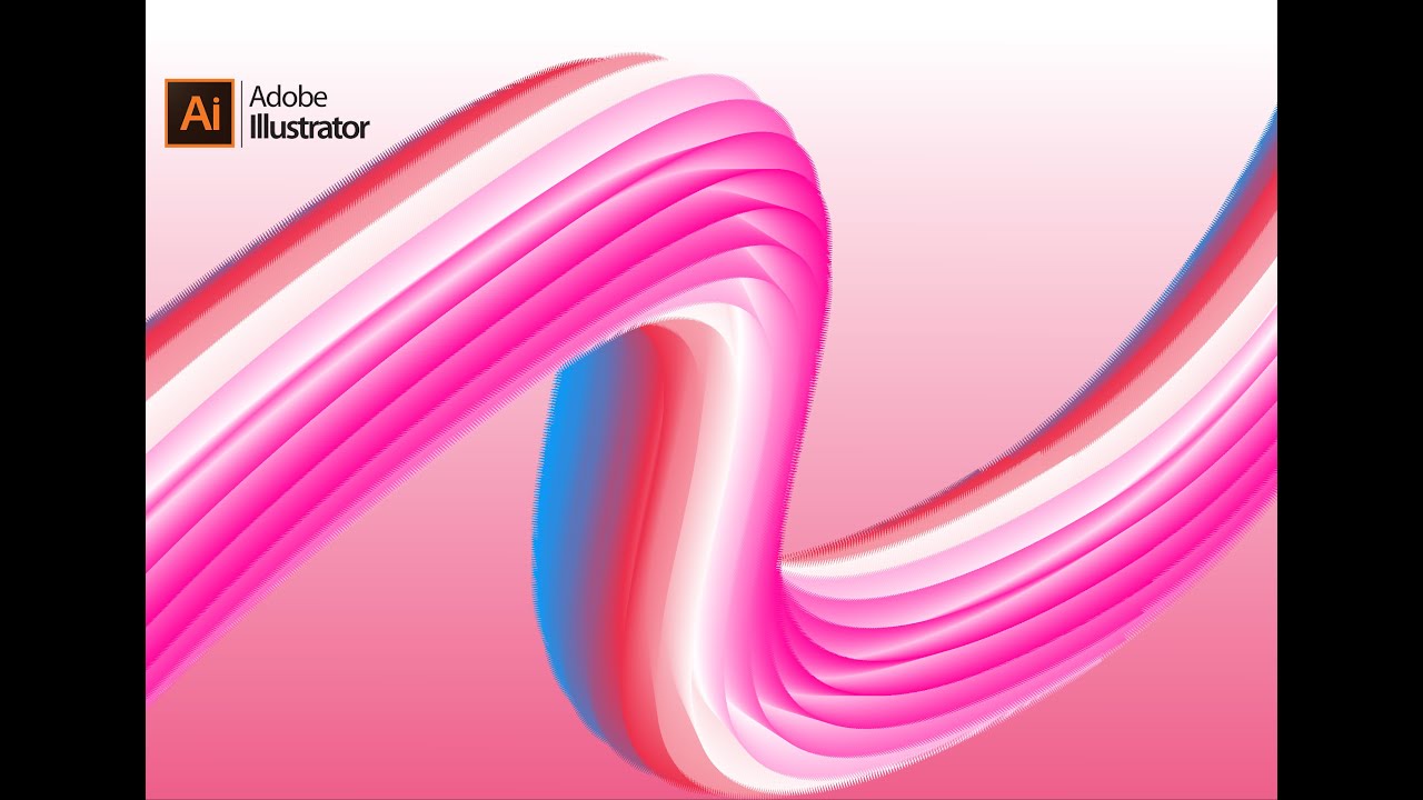 How to Make 3D Colorful Fluid Landing Page Design _Adobe Illustrator