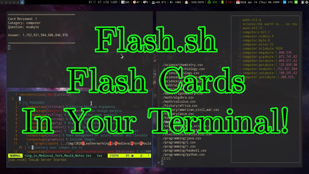Flash Cards In Your Terminal With Fla.sh