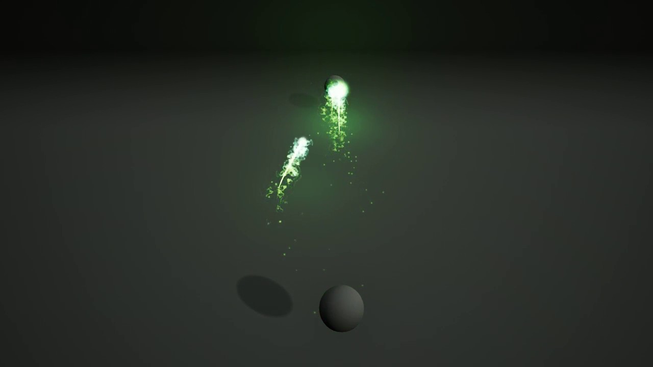 WIP - Green fire magic projectile - Real Time VFX