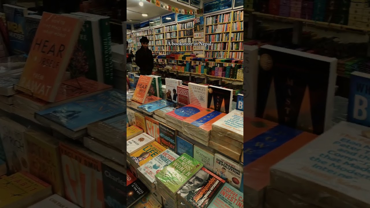 A bookstore in Nepal 🇳🇵 📚 #books #mind #explore #peace #nepal #bookshop #love