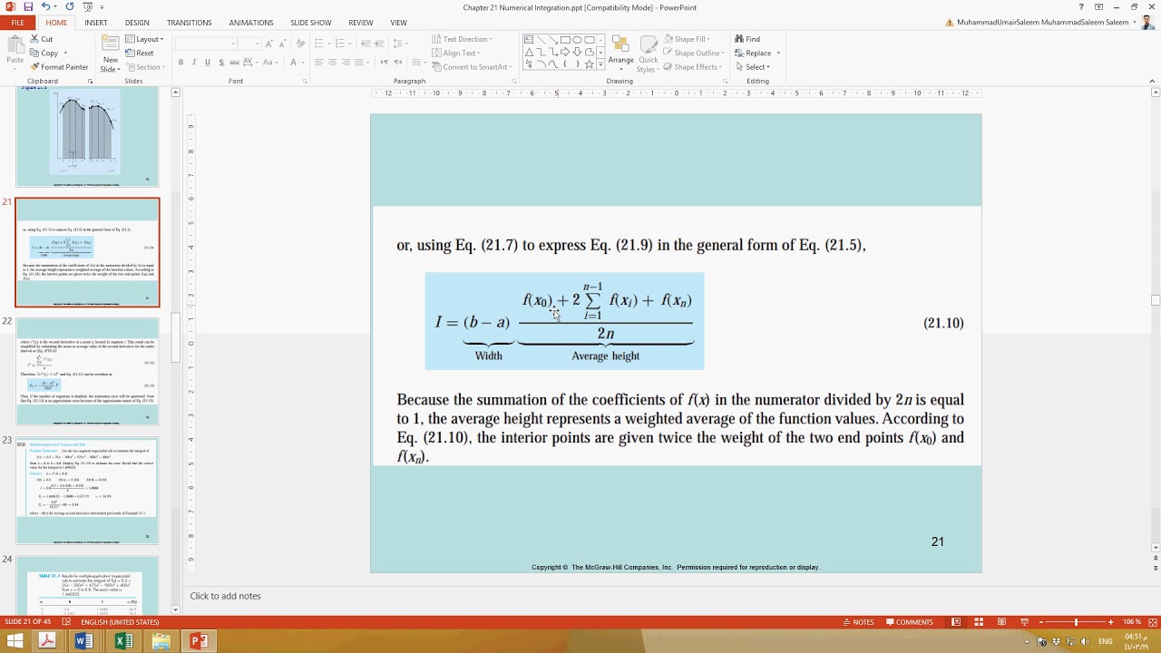 Numerical Methods for Engineers- Chapter 21 Part 2