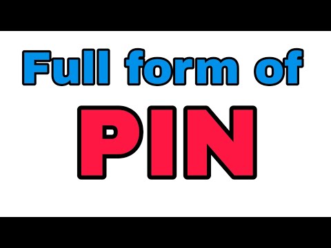 PIN full form/full form of PIN/my tech