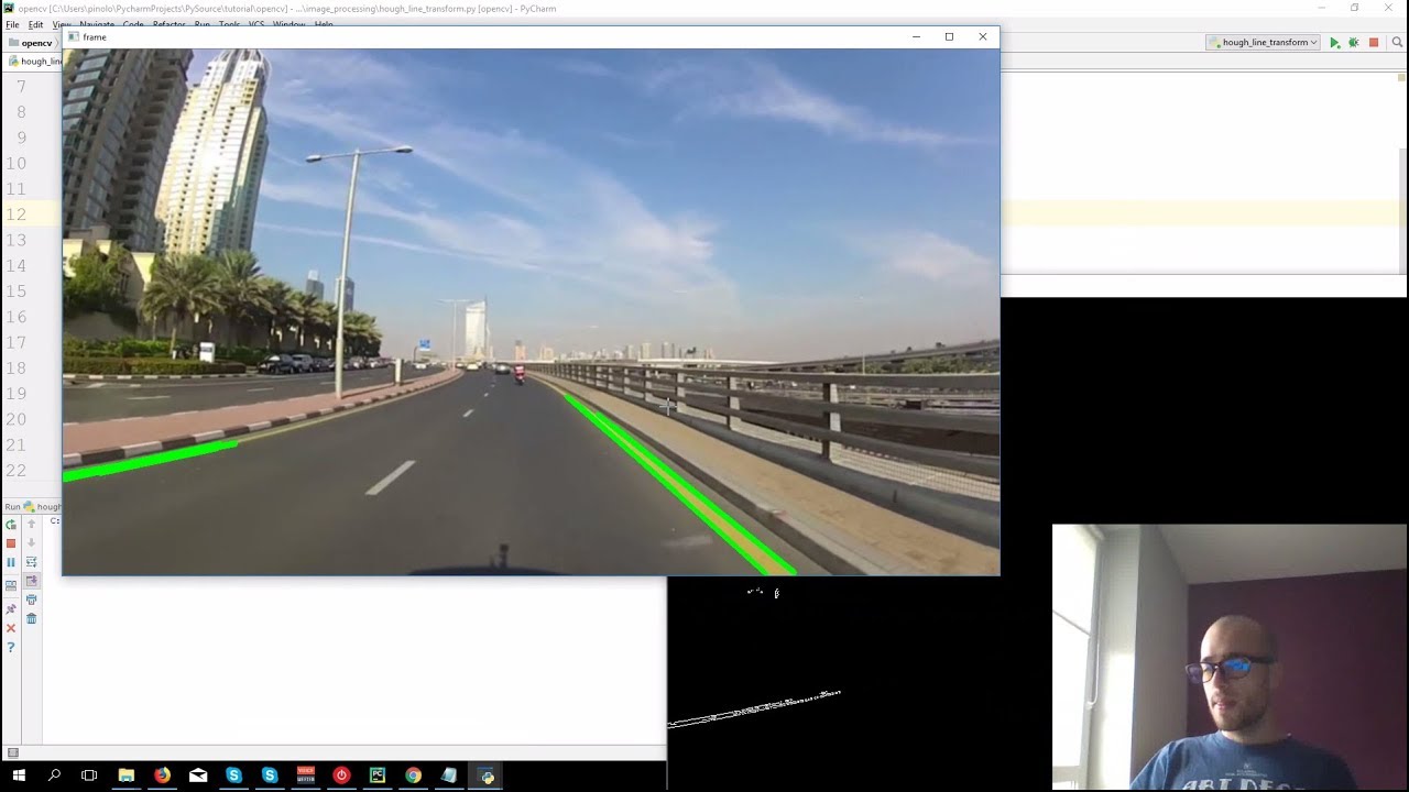Lines detection with Hough Transform – OpenCV 3.4 with python 3 Tutorial 21