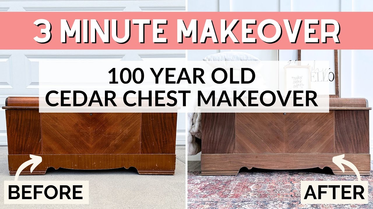 Refinishing Waterfall Cedar Chest | 3 Minute Makeover