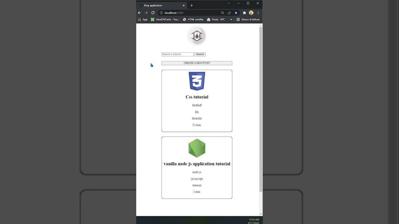 Create a blog with vanilla Node JS | Node JS Tutorial