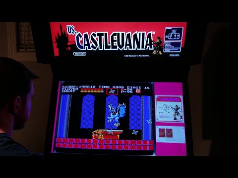 Vs. Castlevania Arcade Cabinet MAME Gameplay w/ Hypermarquee