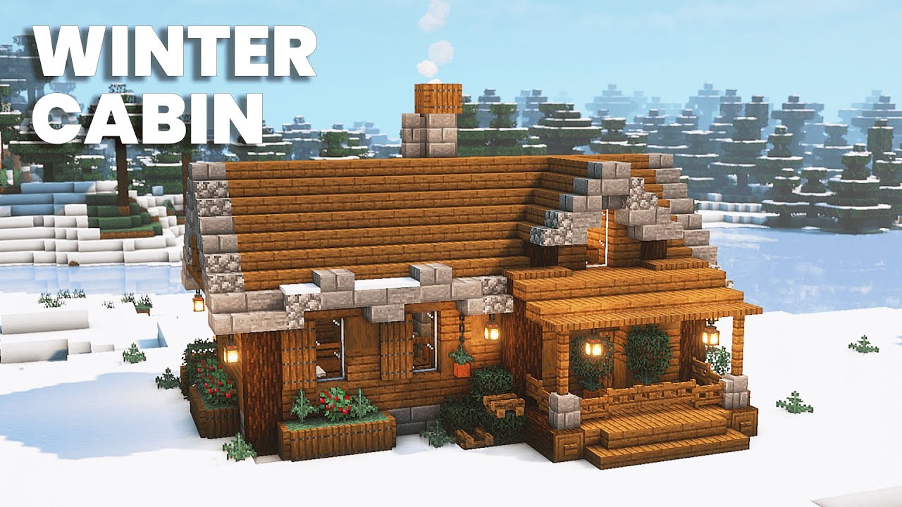 Minecraft: Winter Cabin Tutorial | How To Build a Winter Cabin
