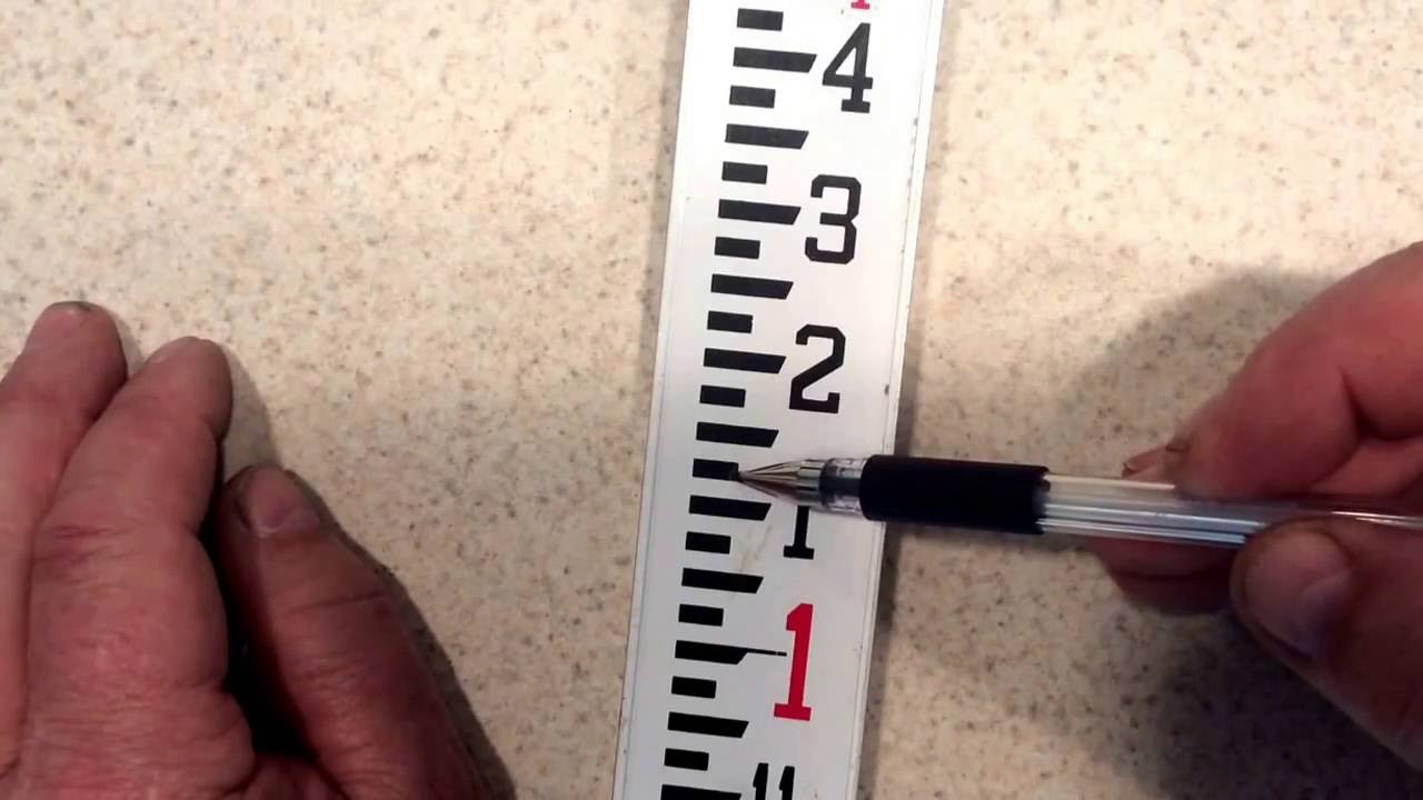 Reading elevation rod