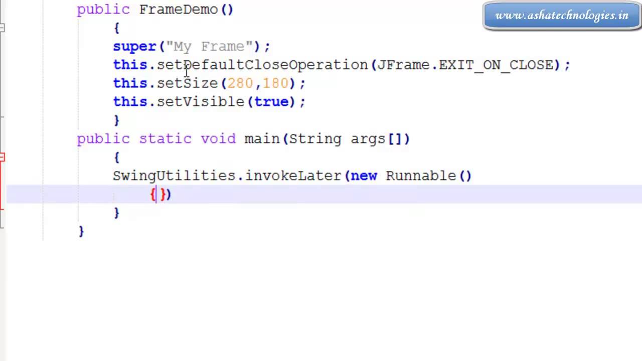 Java Swings Tutorials  2  Creating Frame by exteding JFrame class in java using swings