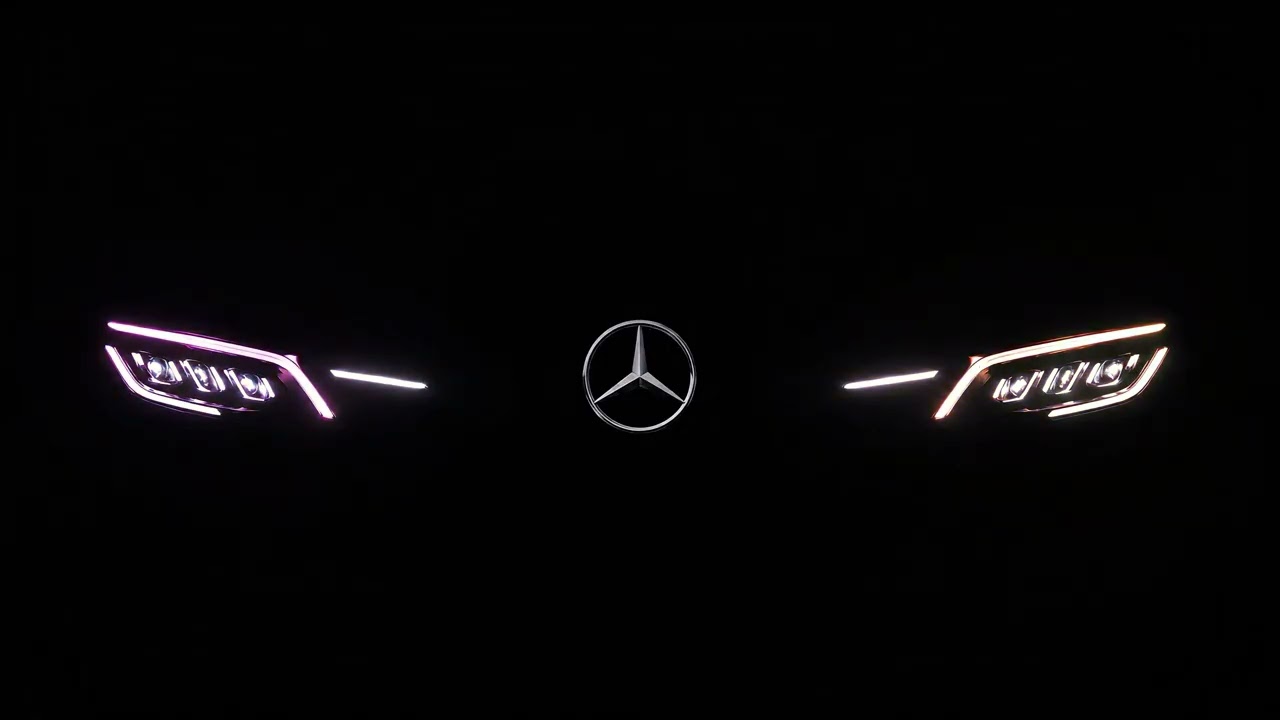 Mercedes AMG Headlights in the Dark | 4 Hour 4K Ambient Projector Background | Luxury Screensaver