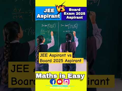 Class 12 Board Exam 2025 vs JEE Aspirant 🔥 | Differentiation Short Trick #ytshorts #shorts #fun #yt