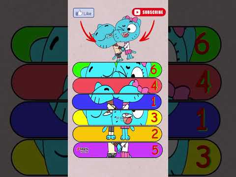 Gumball Watterson x Nicole Watterson ❤️ connect Solving Paper Craft Puzzle #gumball