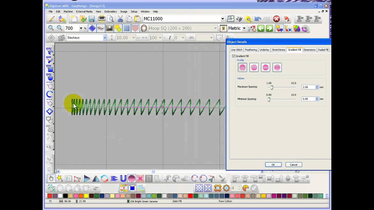 Digitizer MBX Tutorial - Gradient Fill