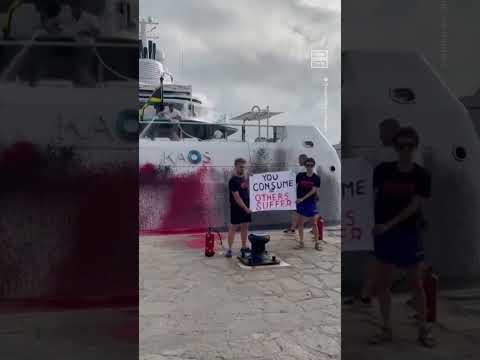 Climate Activists Spray-Paint Walmart Heir’s $300M Yacht