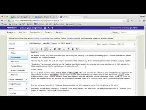 How to Add a Chapter to an Existing Story on FanFiction.net or FictionPress.com