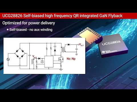 UCG28826 Self-Biased High Frequency Quasi-Resonant Integrated GaN Converter