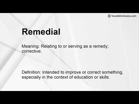 Remedial Meaning
