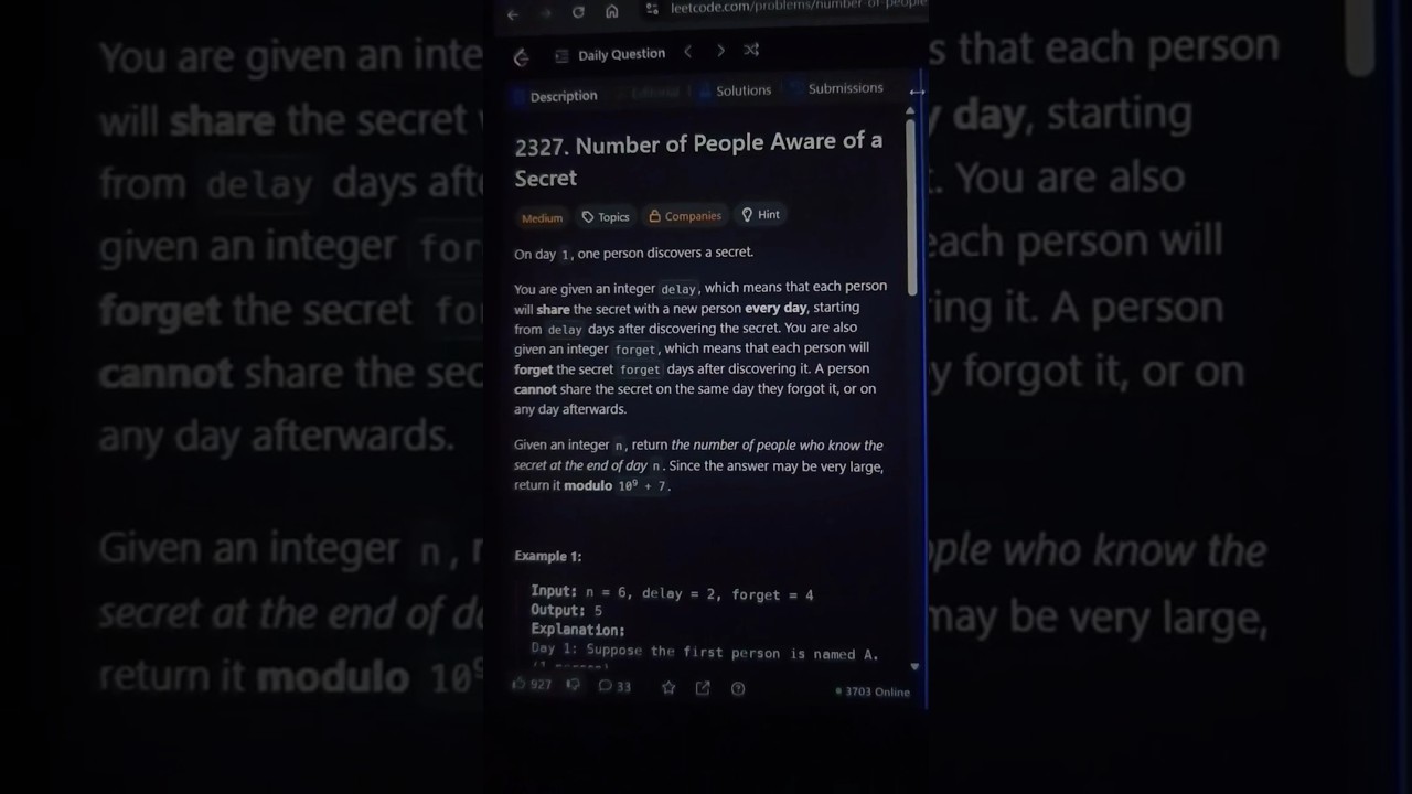👉 LeetCode 2327 | Daily Coding Challenge | Java, C++ & Python Solution #shorts