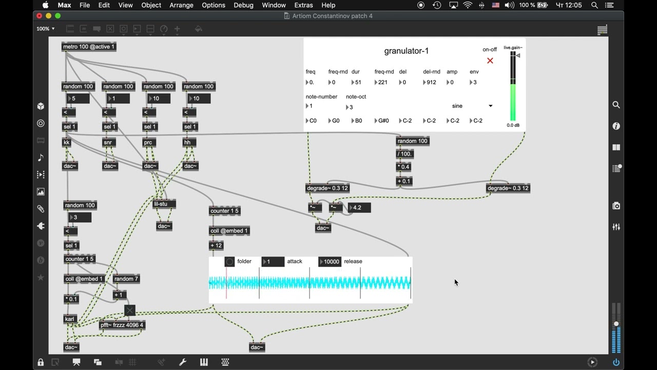Max/MSP generative | ambient | glitch